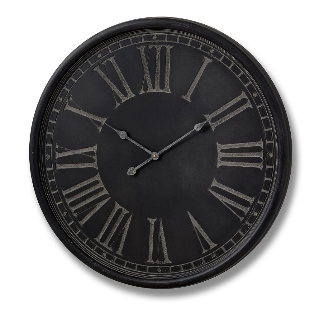 Charcoal Grey Wall Clock – Hollygrove