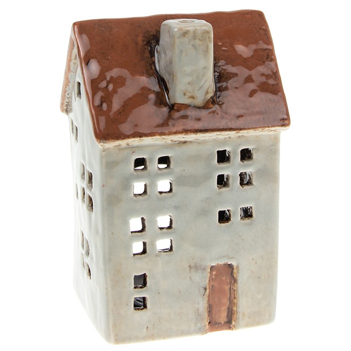 Village Pottery Town House Pale Grey Tealight – Hollygrove